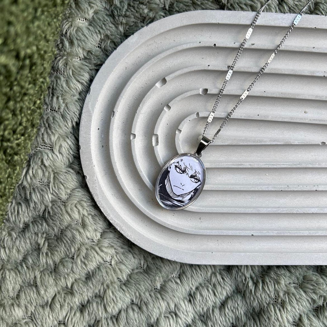 Stainless Steel Manga Necklace Handmade With Epoxy Resin and Comic ...