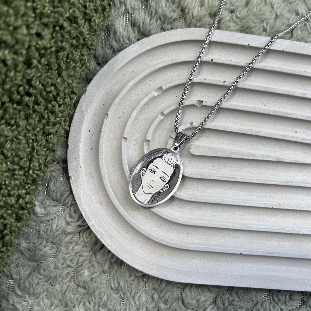 Stainless Steel Manga Necklace Handmade With Epoxy Resin and Comic ...