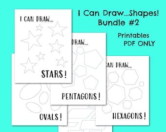 I Can Draw Shapes! Bundle #1 Tracing & Coloring Pages Preschool Early ...