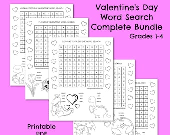 Valentine's Day Word Search - Etsy