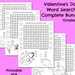 Valentine's Day Word Search COMPLETE BUNDLE Grades 1-4 - Etsy