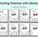 Cut, Color & Paste Ghosts for Prek Students - Etsy