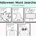 Halloween Word Searches Grades K-4 - Etsy