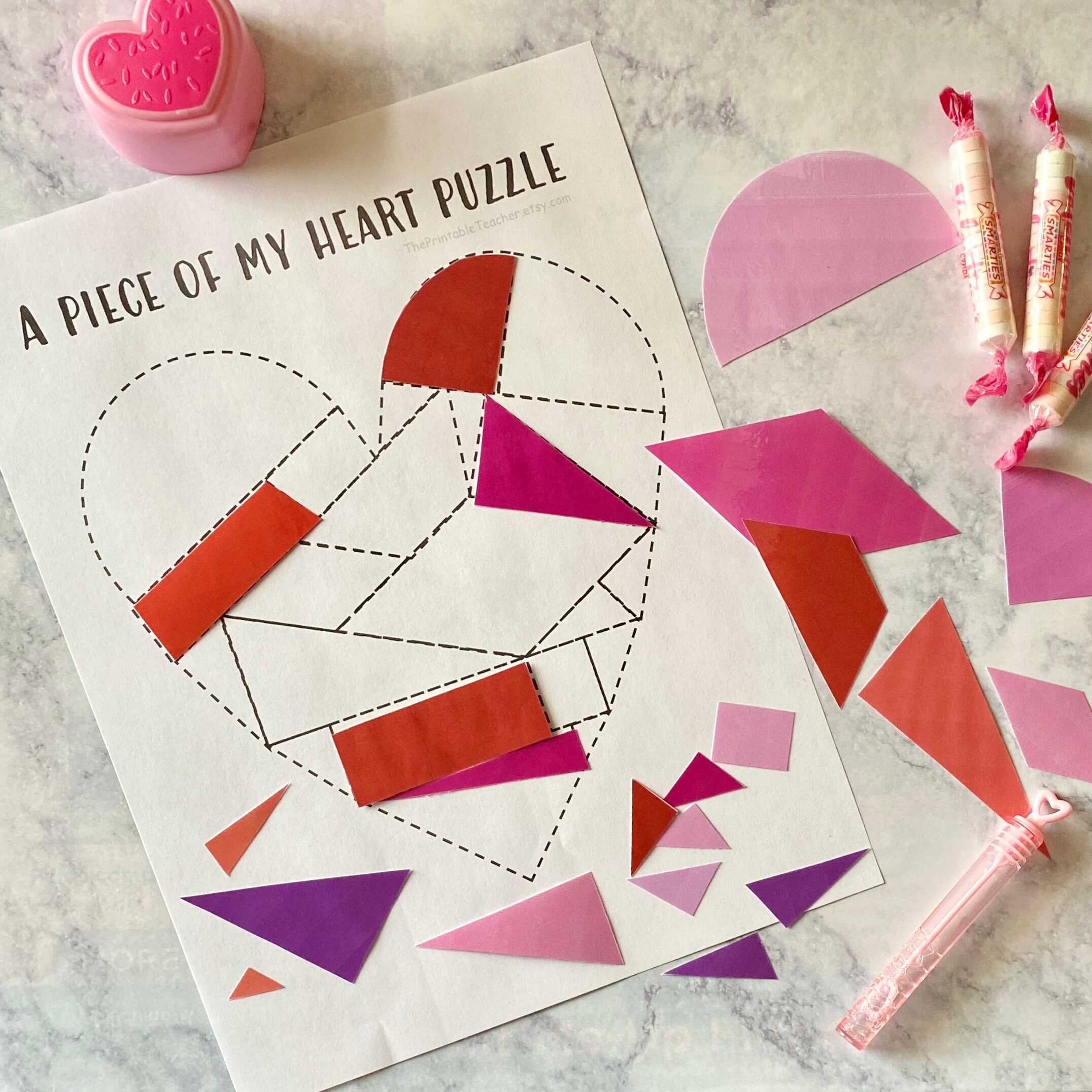 A Piece of My Heart Puzzle Grades 1-4 - Etsy UK