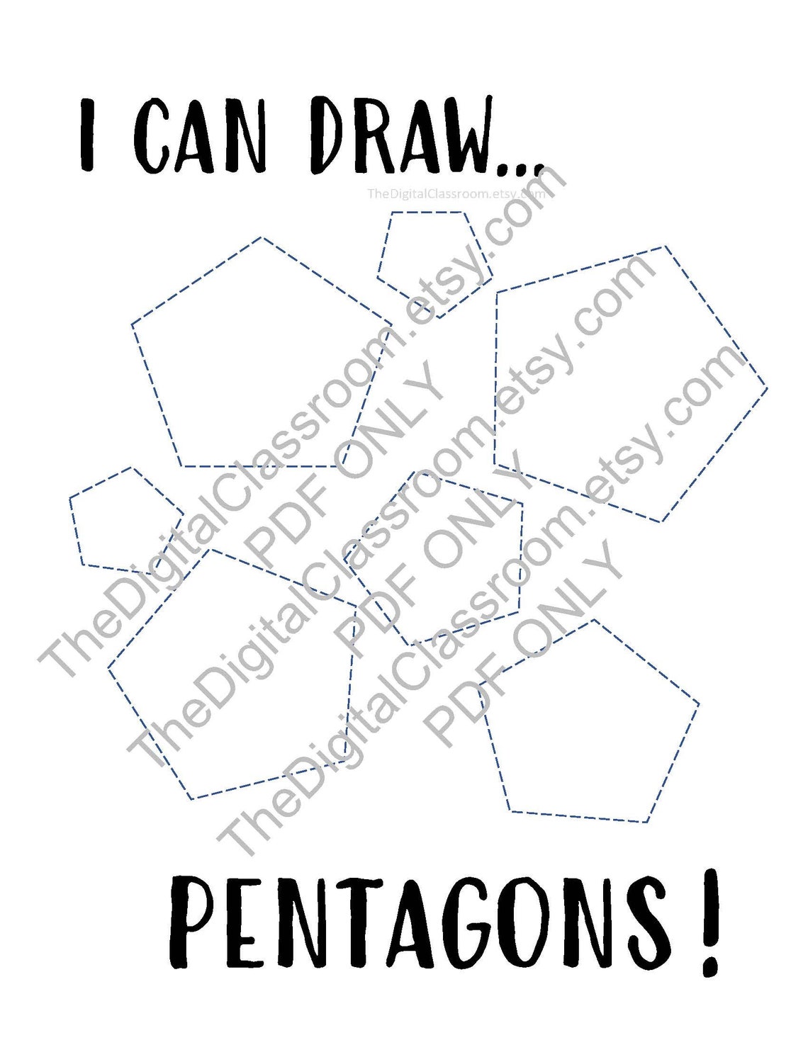 I Can Draw Shapes Bundle 2 Tracing & Coloring Pages - Etsy