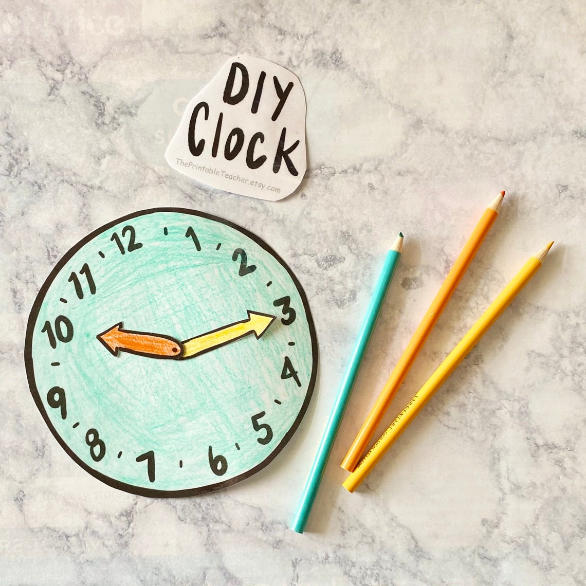 DIY Clock Printable - Etsy