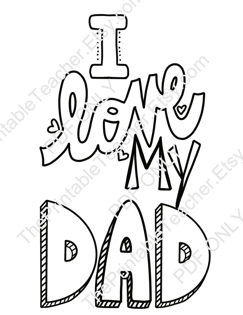 Father's Day Coloring and Activity Page Printables - Etsy