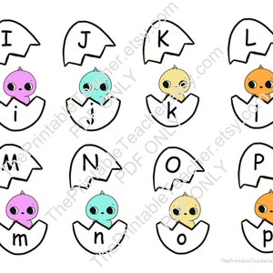 Alphabet Chicks Letter Practice - Etsy