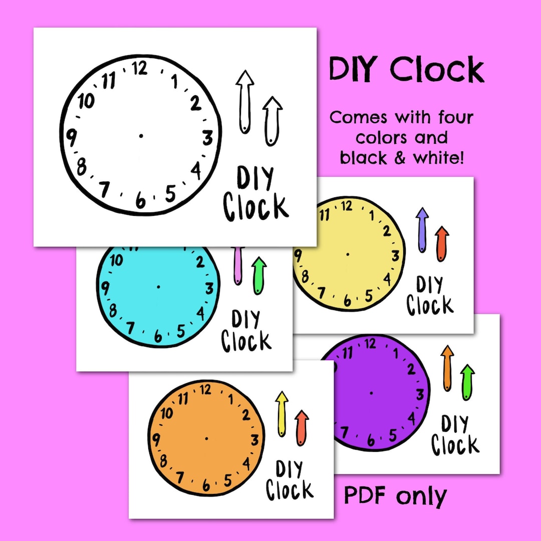 DIY Clock Printable - Etsy