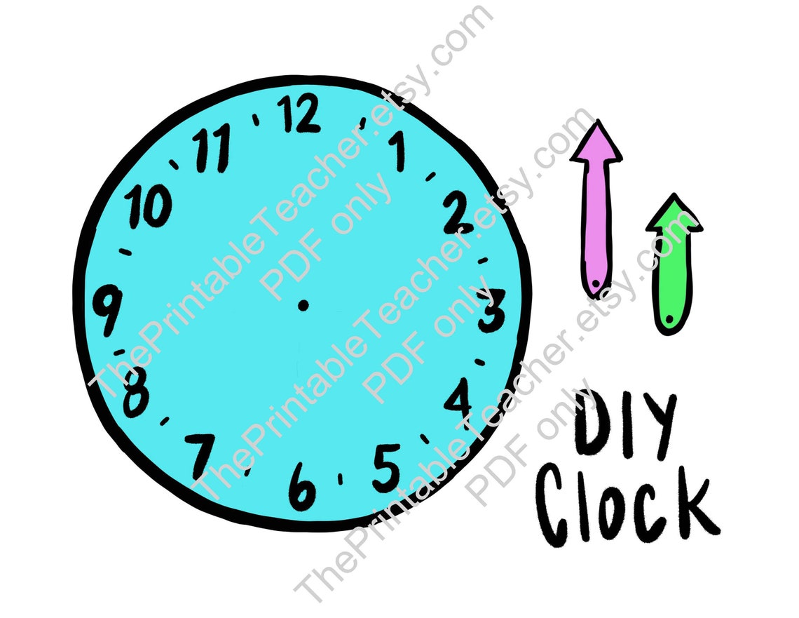DIY Clock Printable - Etsy
