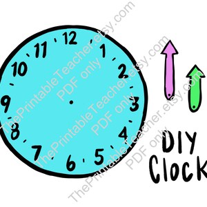 DIY Clock Printable - Etsy