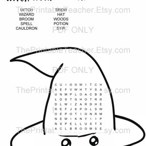 Halloween Word Searches Grades K-4 - Etsy