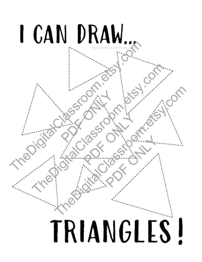 I Can Draw Shapes Bundle 1 Tracing & Coloring Pages - Etsy
