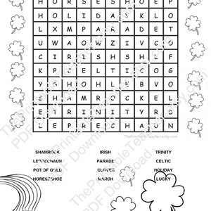 St. Patrick's Day Word Search Bundle - Etsy