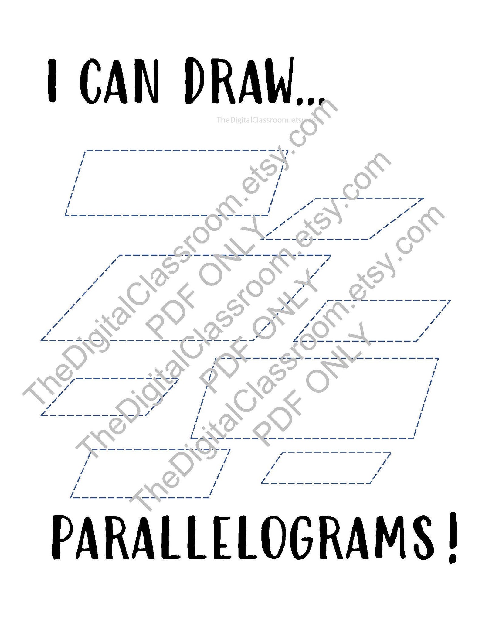 I Can Draw Shapes Bundle 2 Tracing & Coloring Pages - Etsy