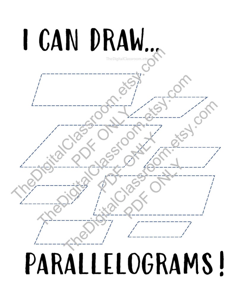 I Can Draw Shapes Bundle 2 Tracing & Coloring Pages - Etsy