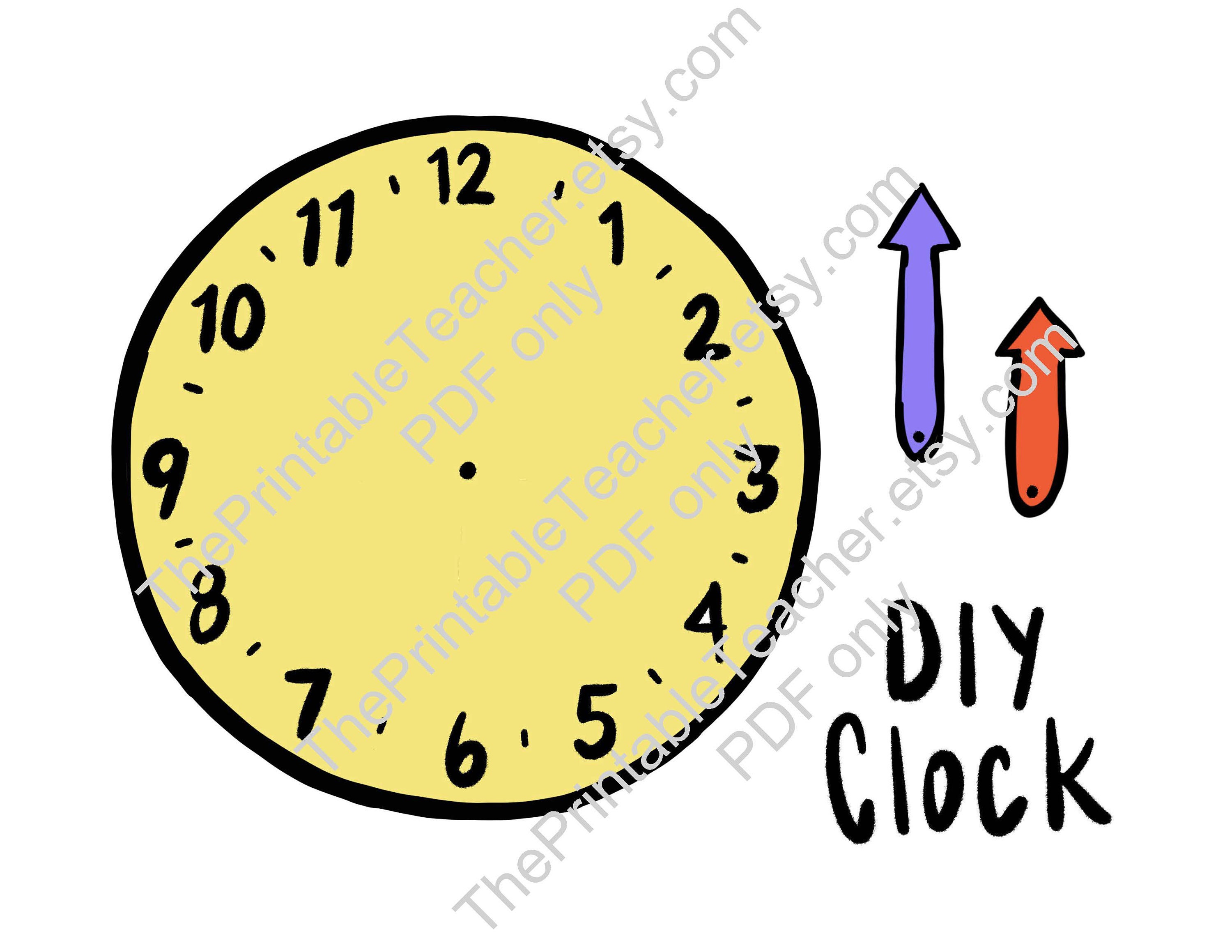 DIY Clock Printable - Etsy