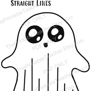 Cut, Color & Paste Ghosts for Prek Students - Etsy