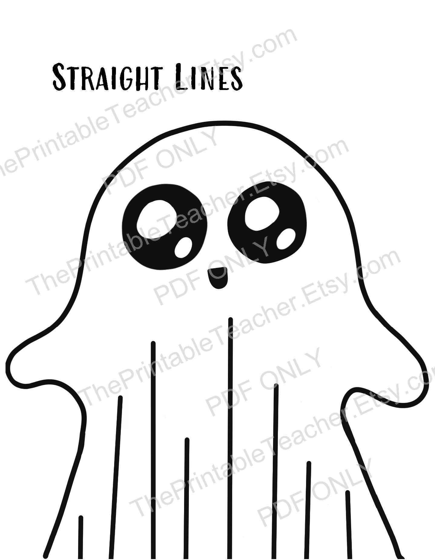 Cut, Color & Paste Ghosts for Prek Students - Etsy