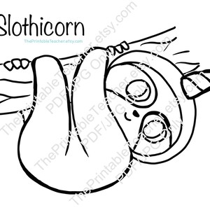 Animalcorn Coloring Pages - Etsy