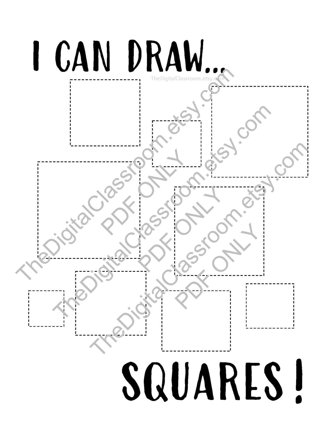 I Can Draw Shapes Bundle 1 Tracing & Coloring Pages - Etsy