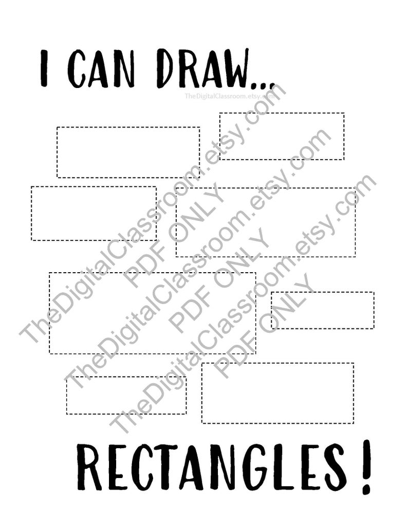 I Can Draw Shapes Bundle 1 Tracing & Coloring Pages - Etsy