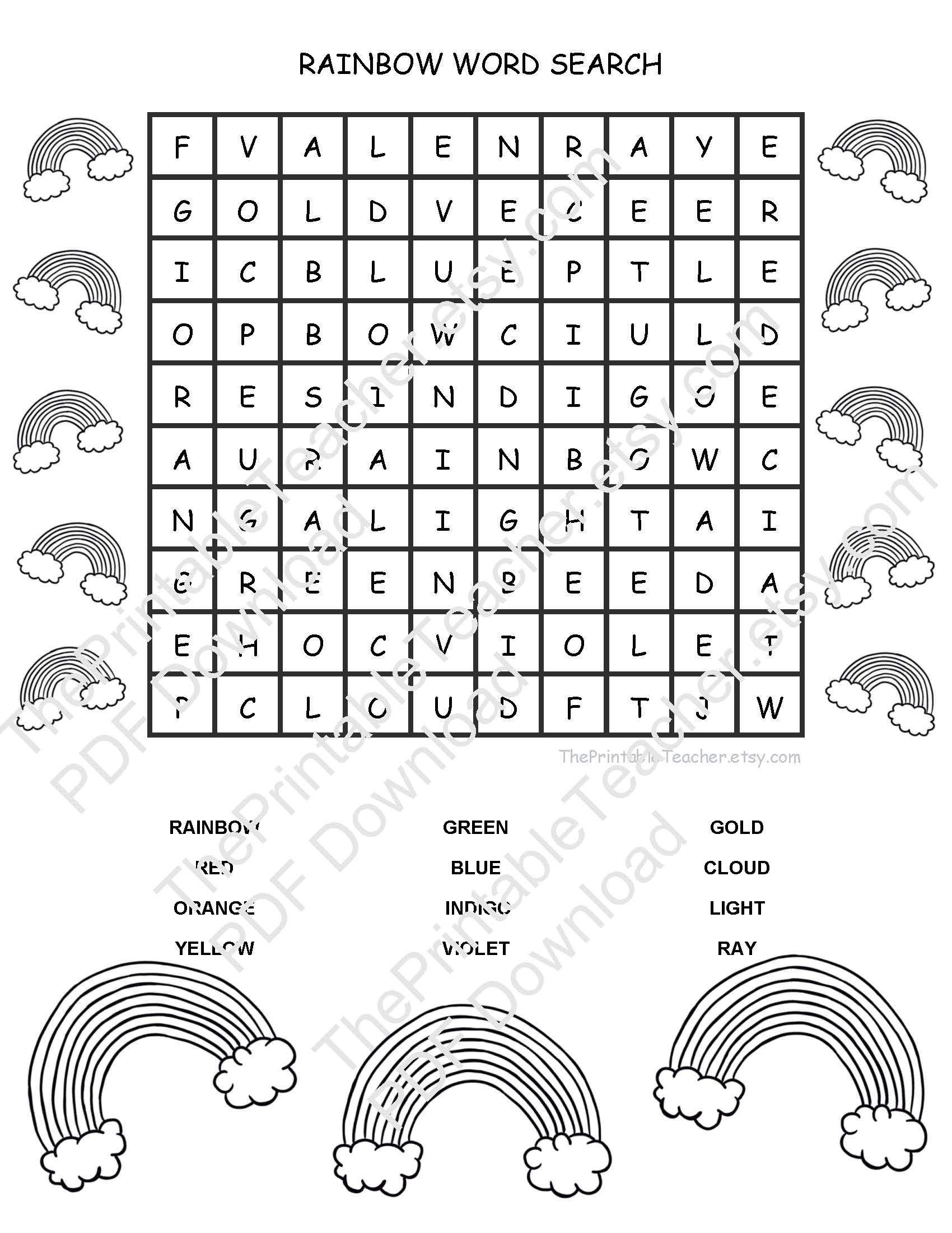 St. Patrick's Day Word Search Bundle - Etsy
