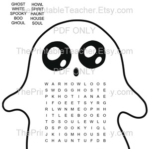 Halloween Word Searches Grades K-4 - Etsy