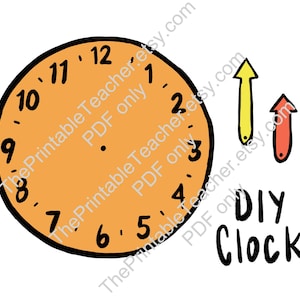 DIY Clock Printable - Etsy