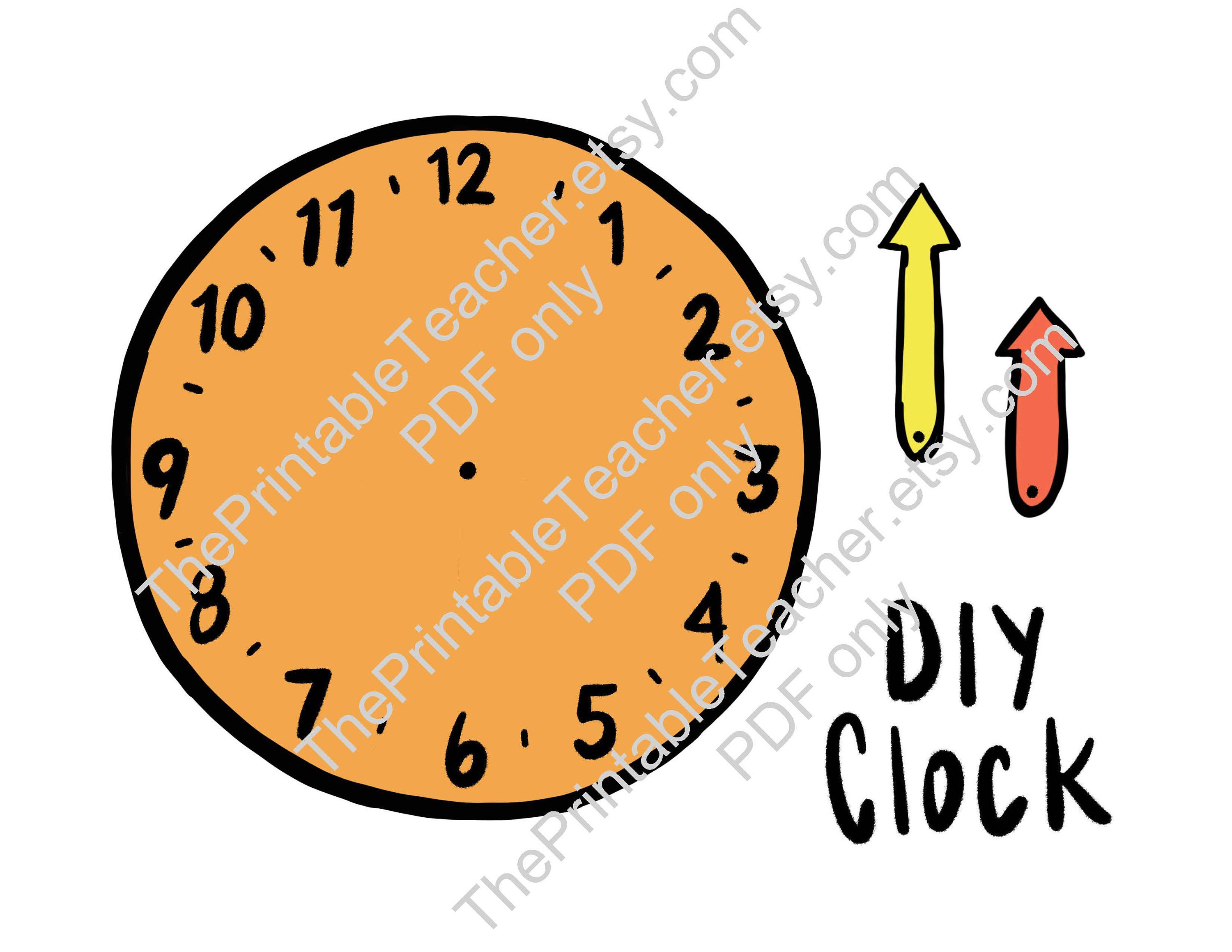 DIY Clock Printable - Etsy