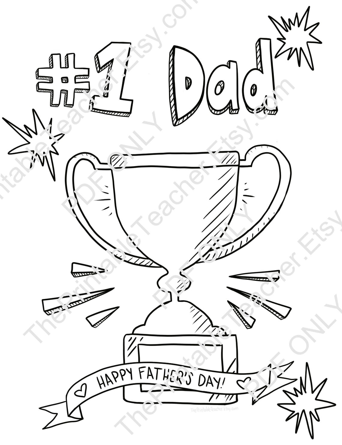 Father's Day Coloring and Activity Page Printables - Etsy
