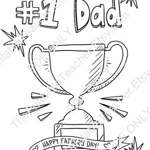 Father's Day Coloring and Activity Page Printables - Etsy
