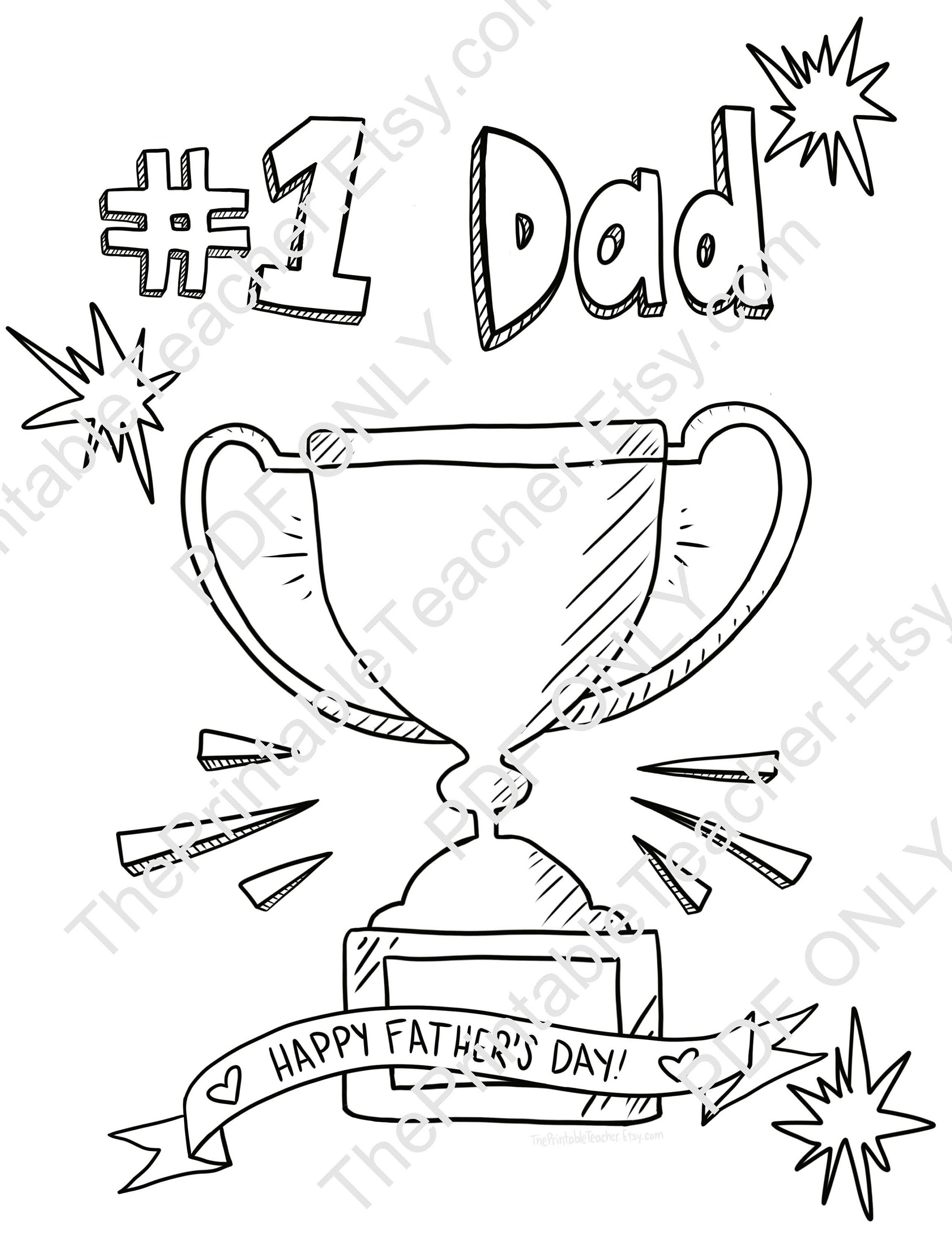 Father's Day Coloring and Activity Page Printables - Etsy