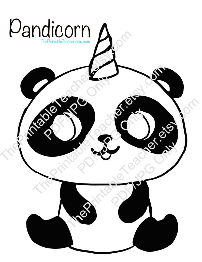 Animalcorn Coloring Pages - Etsy