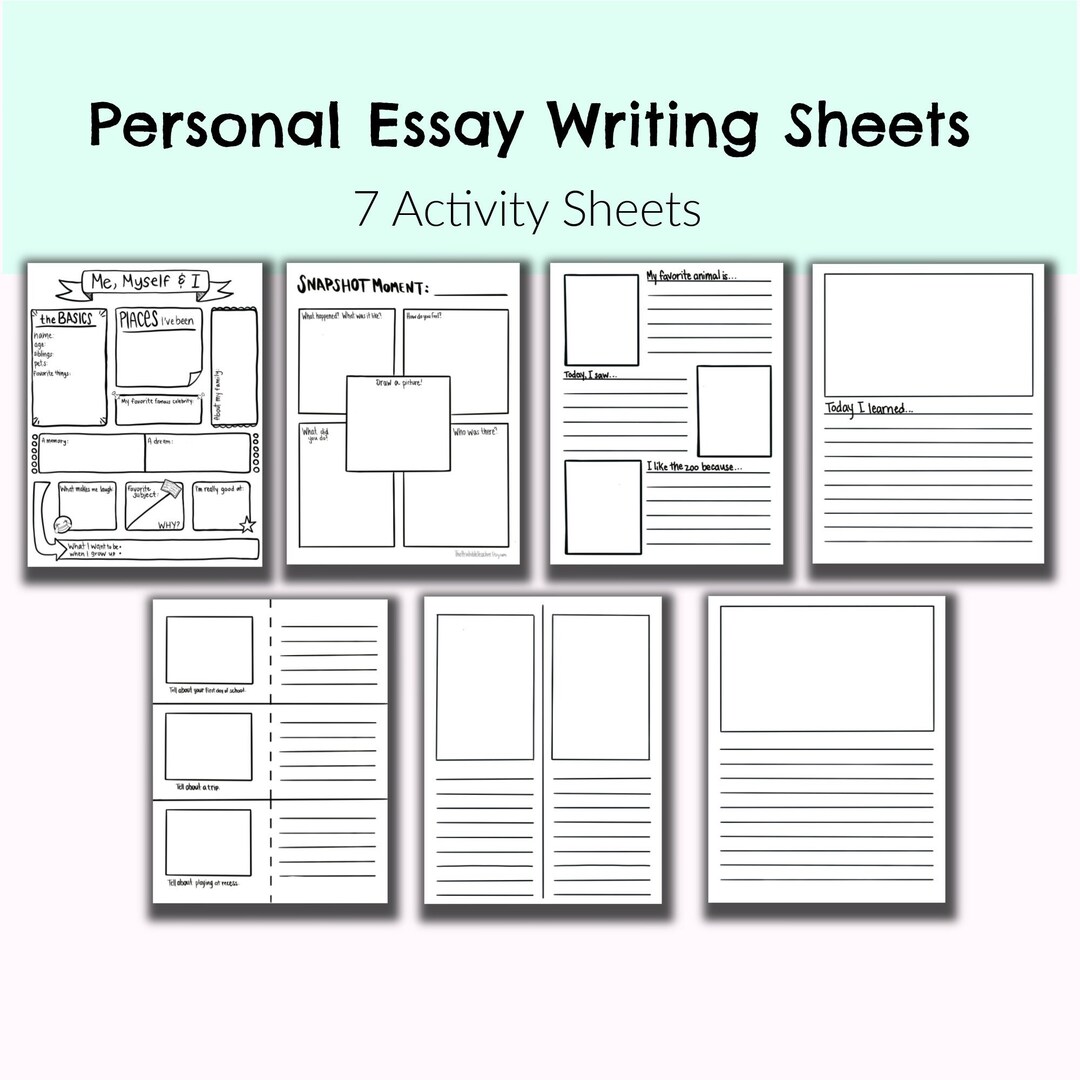 Personal Essay Worksheets for Grade School First Grade Second Grade - Etsy