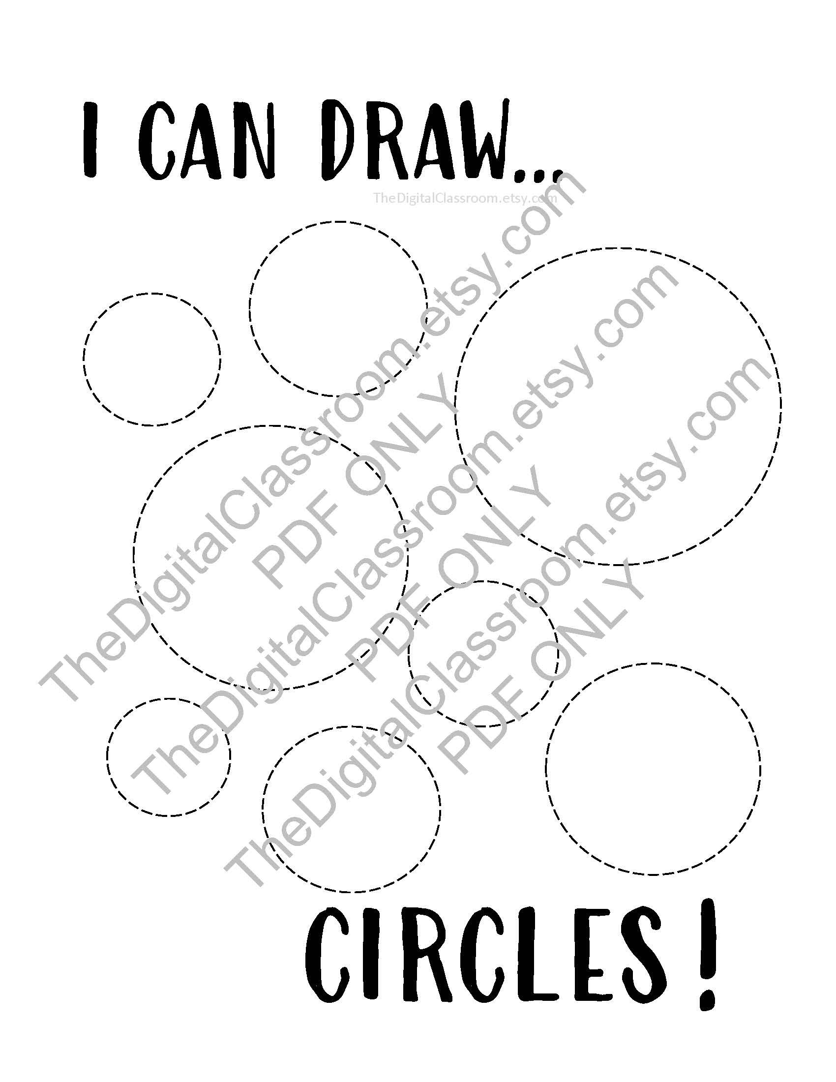 I Can Draw Shapes Bundle 1 Tracing & Coloring Pages Preschool Early ...