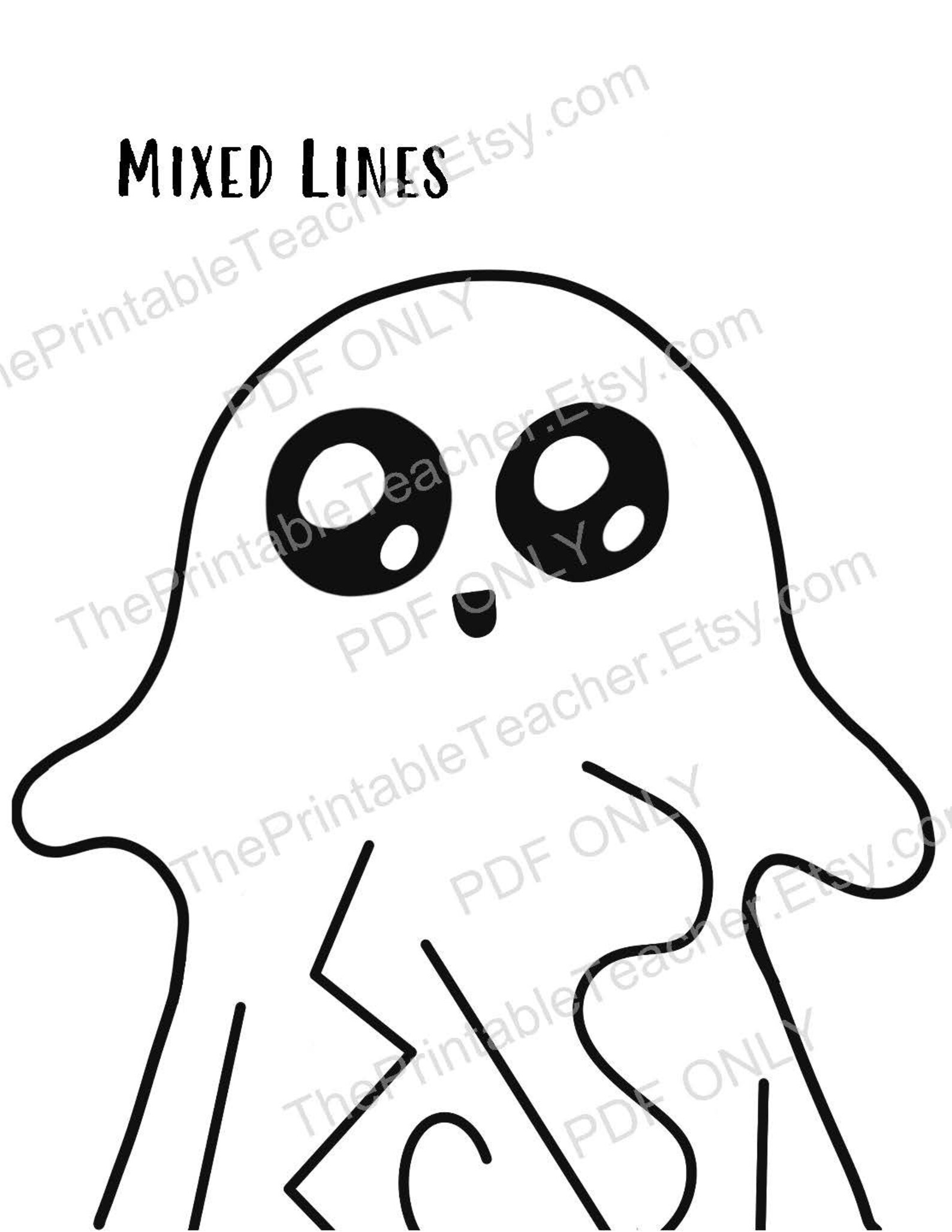 Cut, Color & Paste Ghosts for Prek Students - Etsy