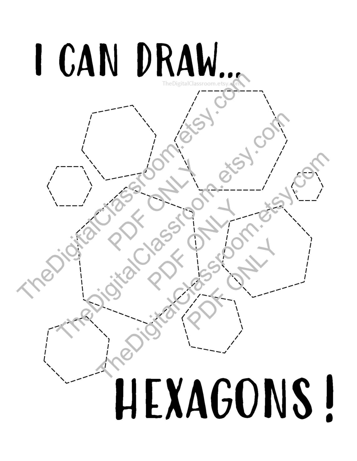 I Can Draw Shapes Bundle 2 Tracing & Coloring Pages - Etsy