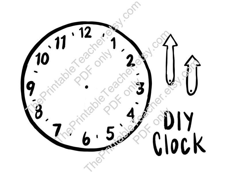 DIY Clock Printable - Etsy