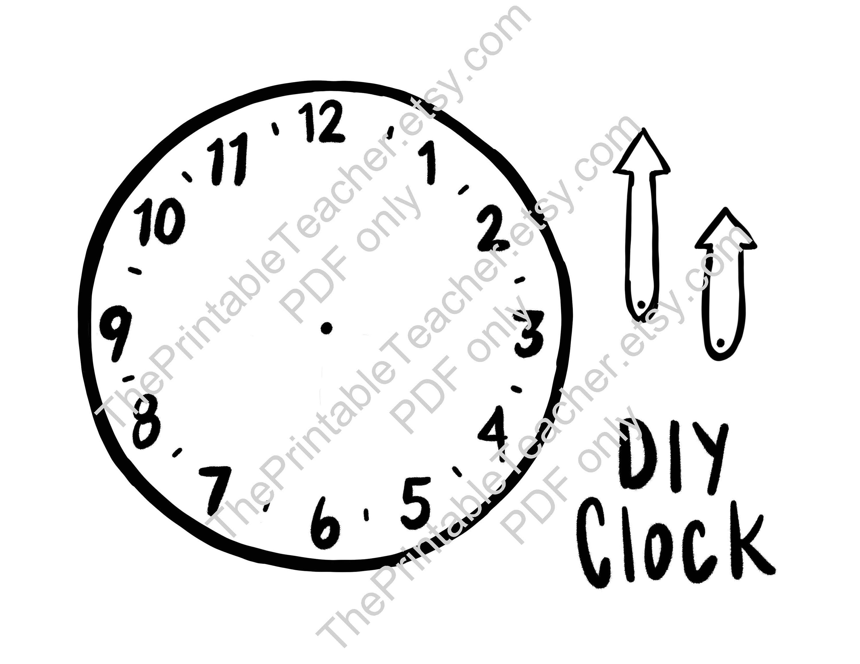 DIY Clock Printable - Etsy