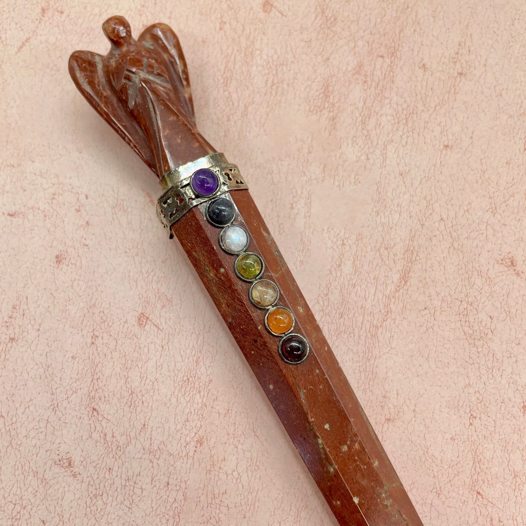 Red Jasper Angel Chakra Wand - Etsy