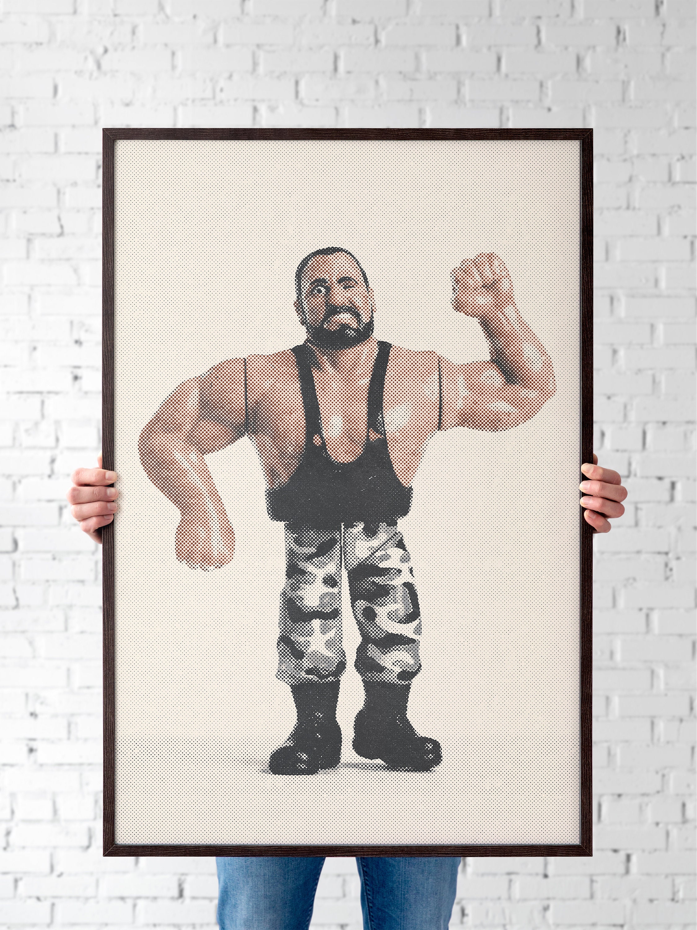 The Bushwhackers Digital Wall Art, Bushwhacker Butch WWF Wrestling ...