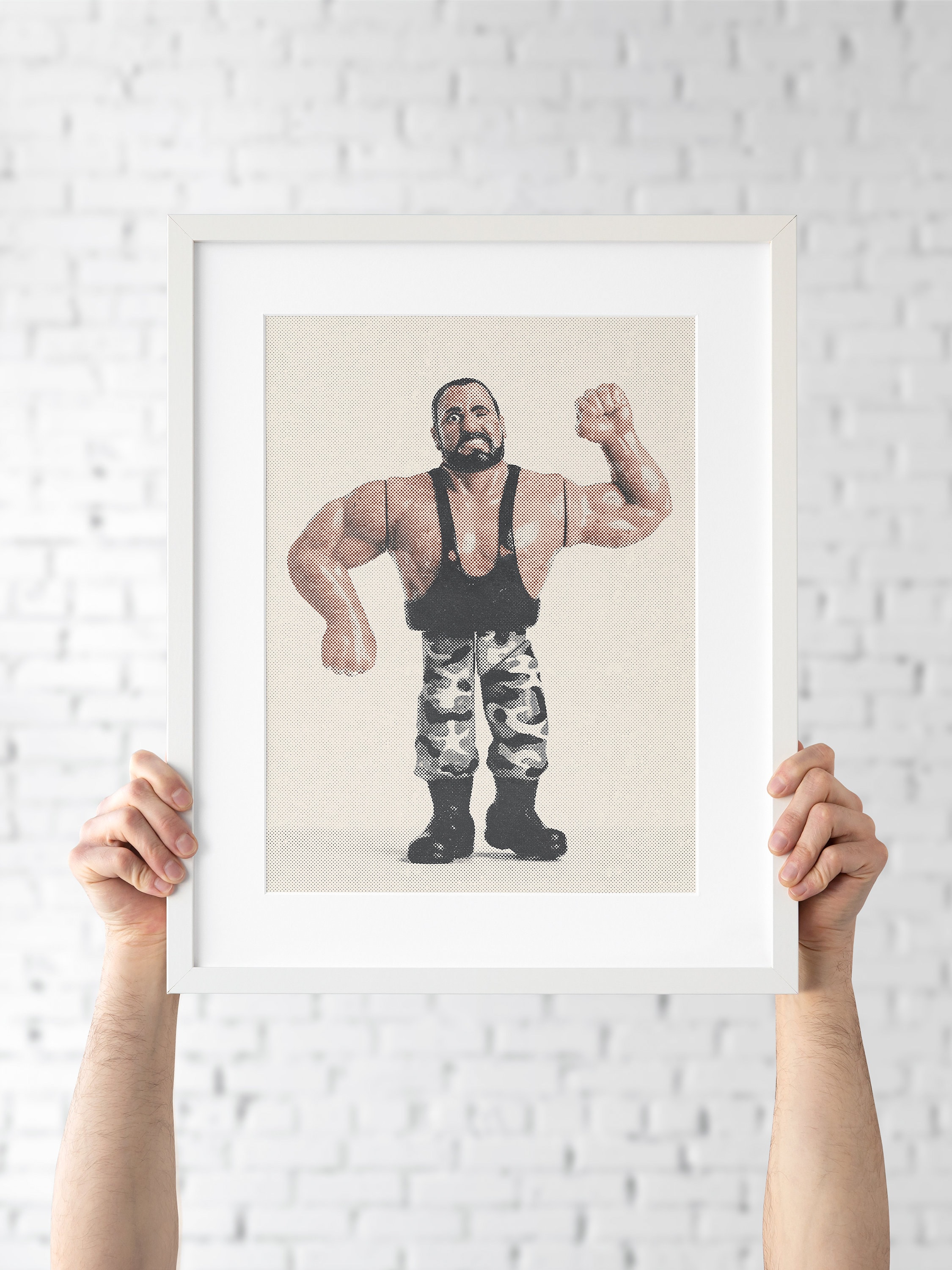 The Bushwhackers Digital Wall Art, Bushwhacker Butch WWF Wrestling ...