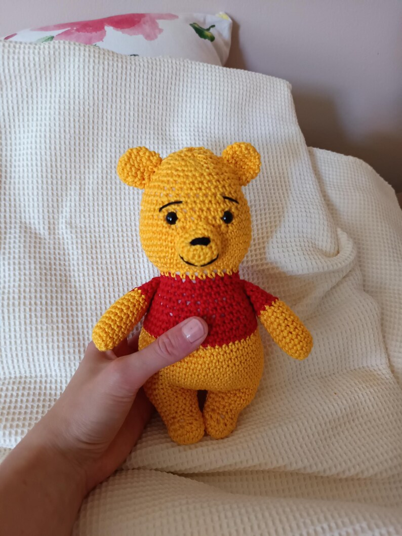 Hand-crocheted Winnie the Pooh as a Cuddly Toy, Plaything, Gift, Etc ...