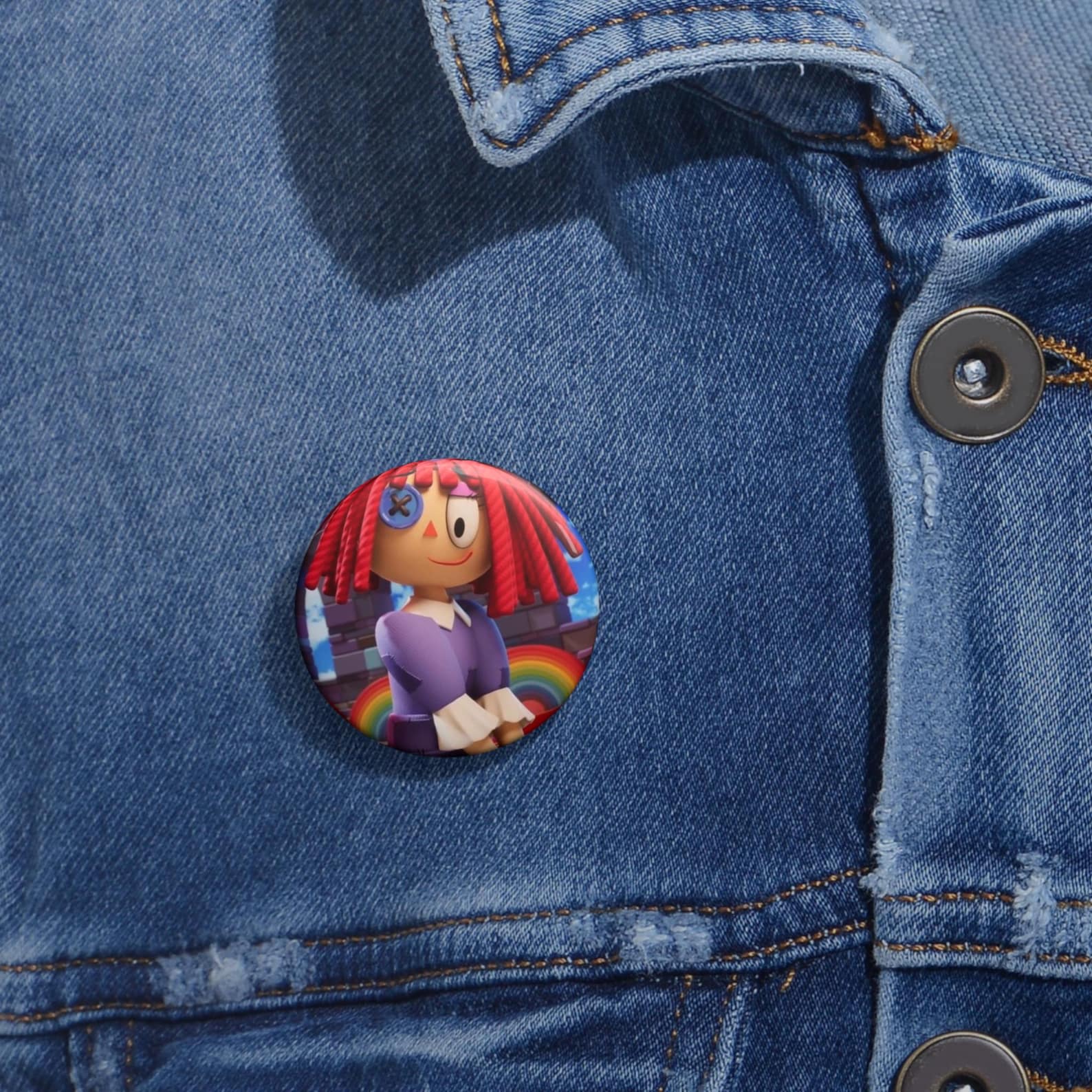 Ragatha the Amazing Digital Circus Rag Doll Character Pin Button - Etsy