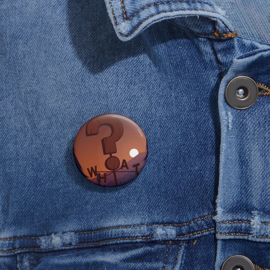 Gravity Falls Question Mark Sign What Button Pin | Mystery Badge ...
