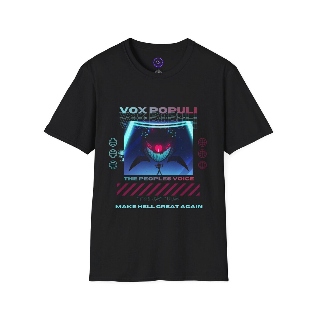 Hazbin Hotel Vox Populi the Vees Demon Face T Shirt | Make Hell Great ...