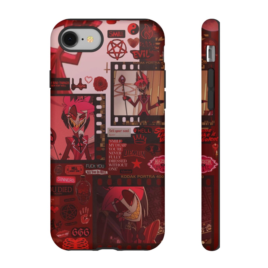 Hazbin Hotel Alastor Red Radio Demon Devil Anime Collage Phone Case ...