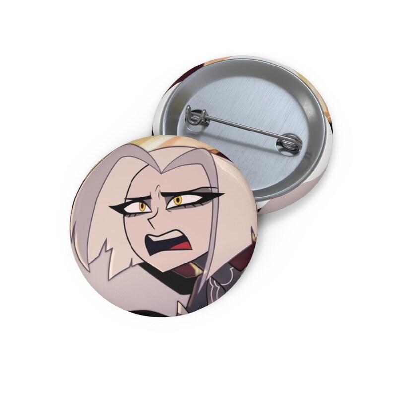 Hazbin Hotel Lute Gravity Angry Anime Vampire Pin Button | Character ...