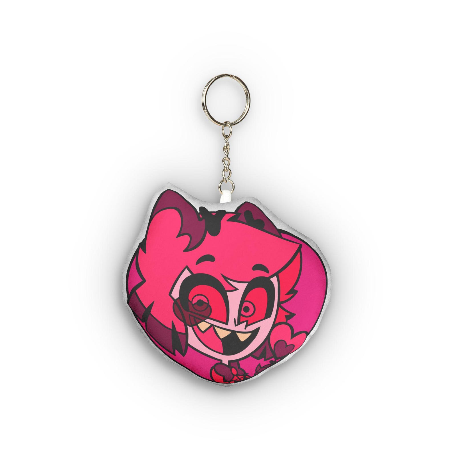 Alastor Hazbin Hotel Pink Cartoon Vampire Cat Custom Shape Plush ...